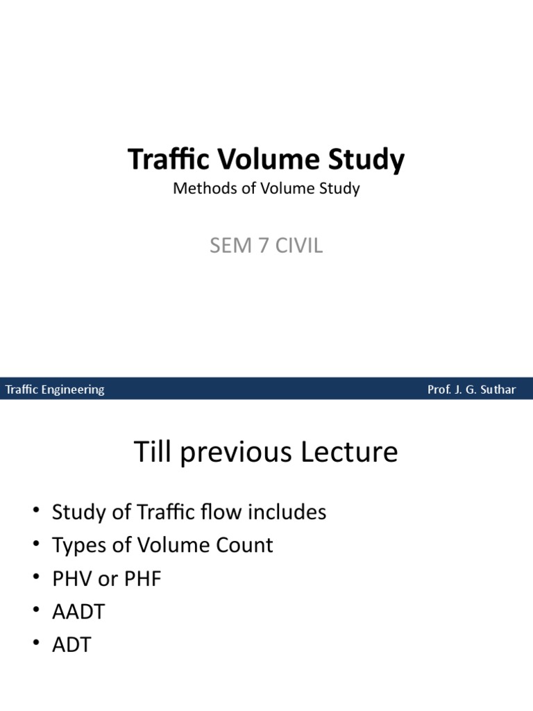 Methods of Volume Study | PDF | Coaxial Cable | Traffic