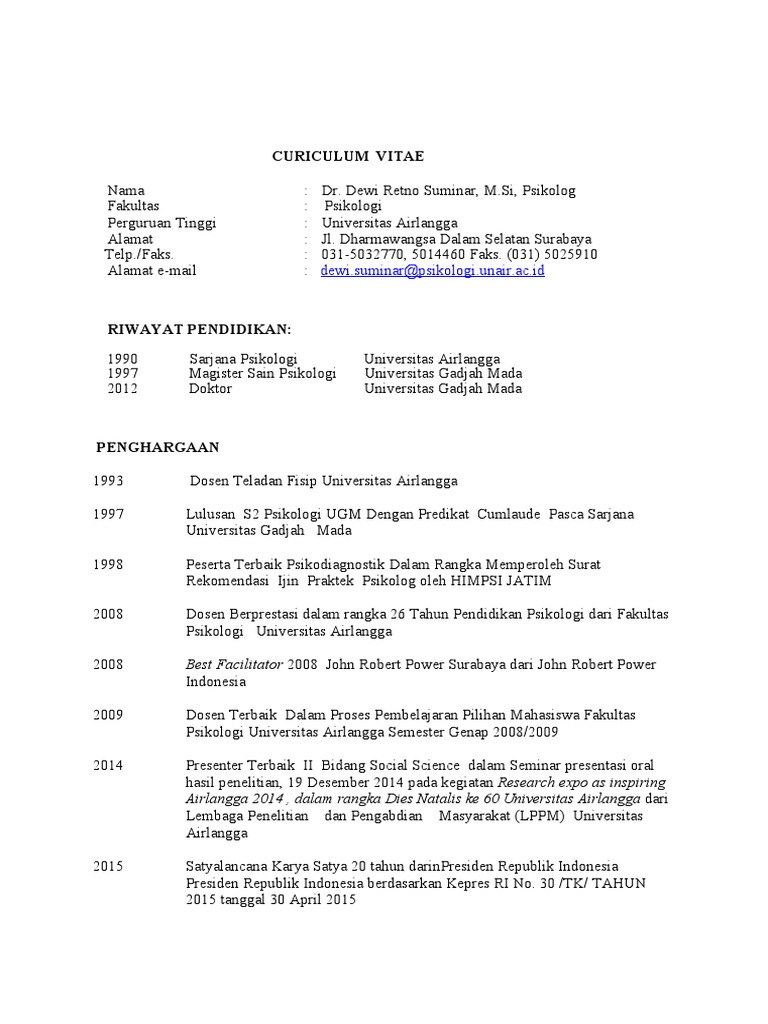 Curriculum Vitae 2020 | PDF