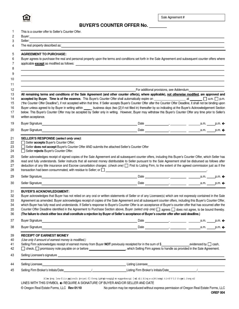 OREF-004 Buyerscounter | PDF | Receipt | Sales