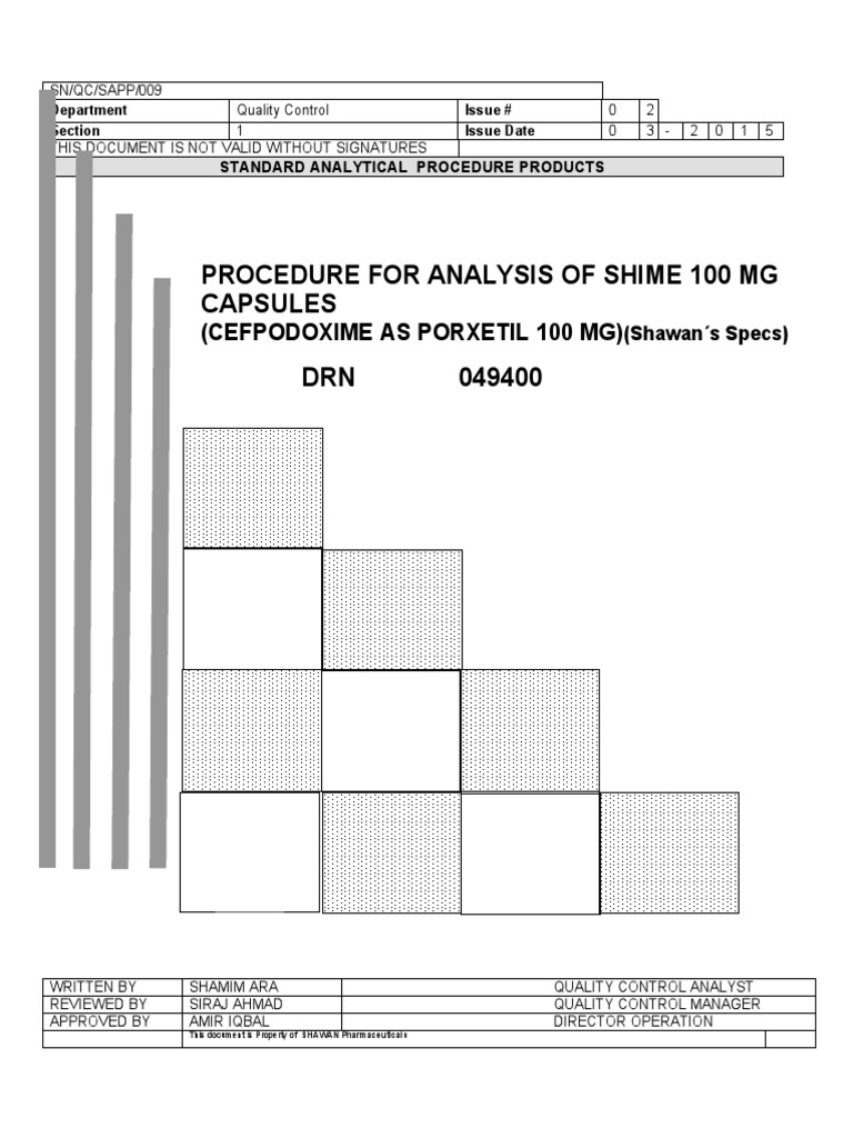 Gas Chromatography for Cefpodoxime Caps | PDF | Chromatography | High ...