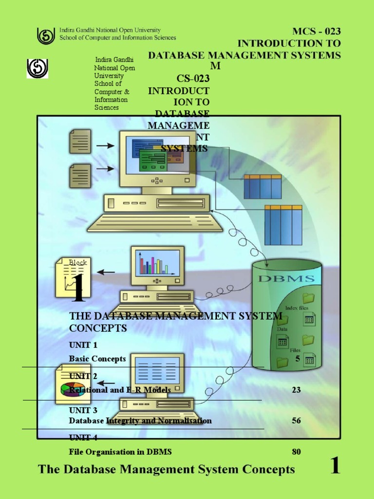 MCS 023 Block 1 | PDF | Databases | Relational Database