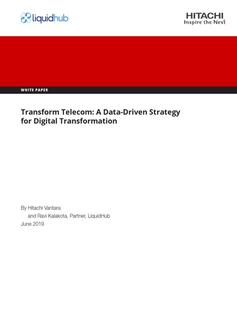 Transform Telecom: A Data-Driven Strategy For Digital Transformation ...