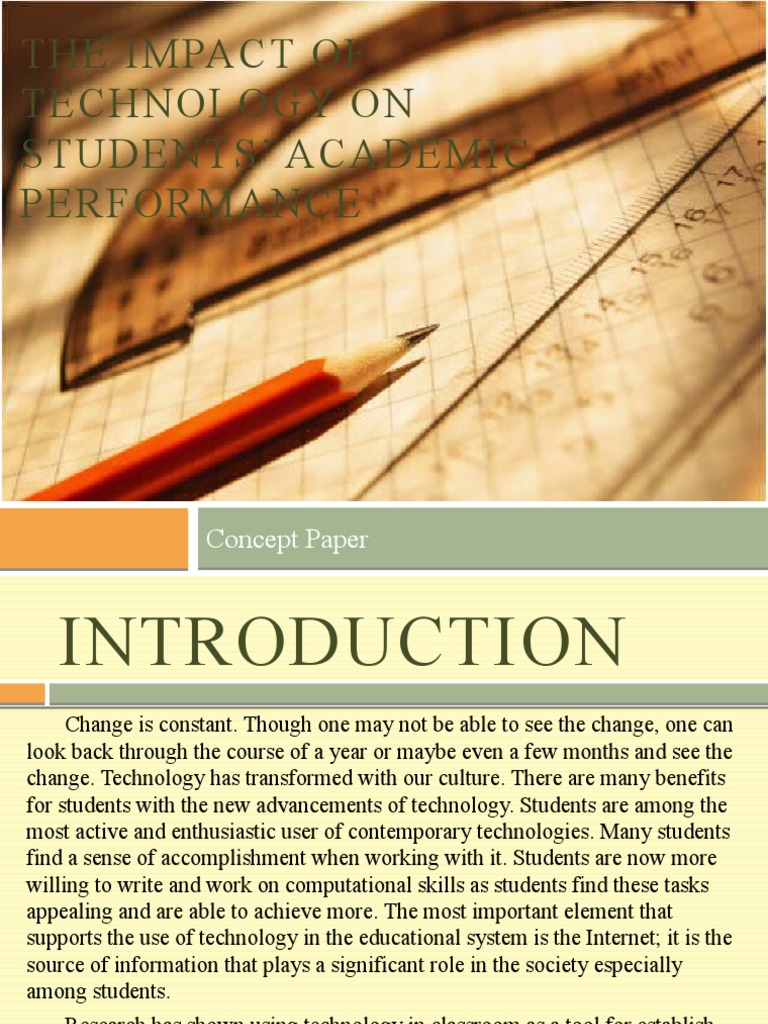The Impact of Technology On Students' Academic Performance: Concept ...