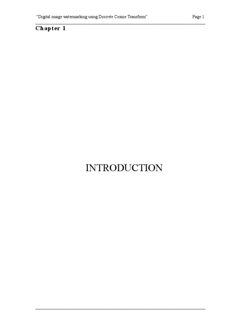 Digital Image Watermarking Using Discrete Cosine Transform | PDF | Matlab | Encryption