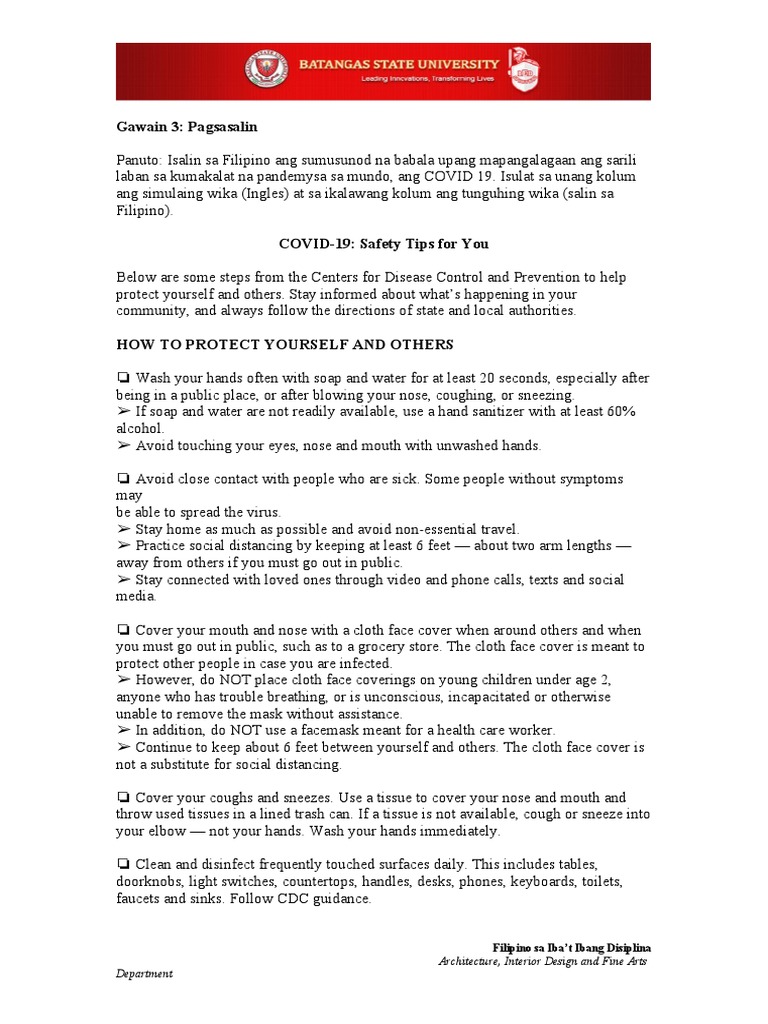 Gawain 3: Pagsasalin: Architecture, Interior Design and Fine Arts ...