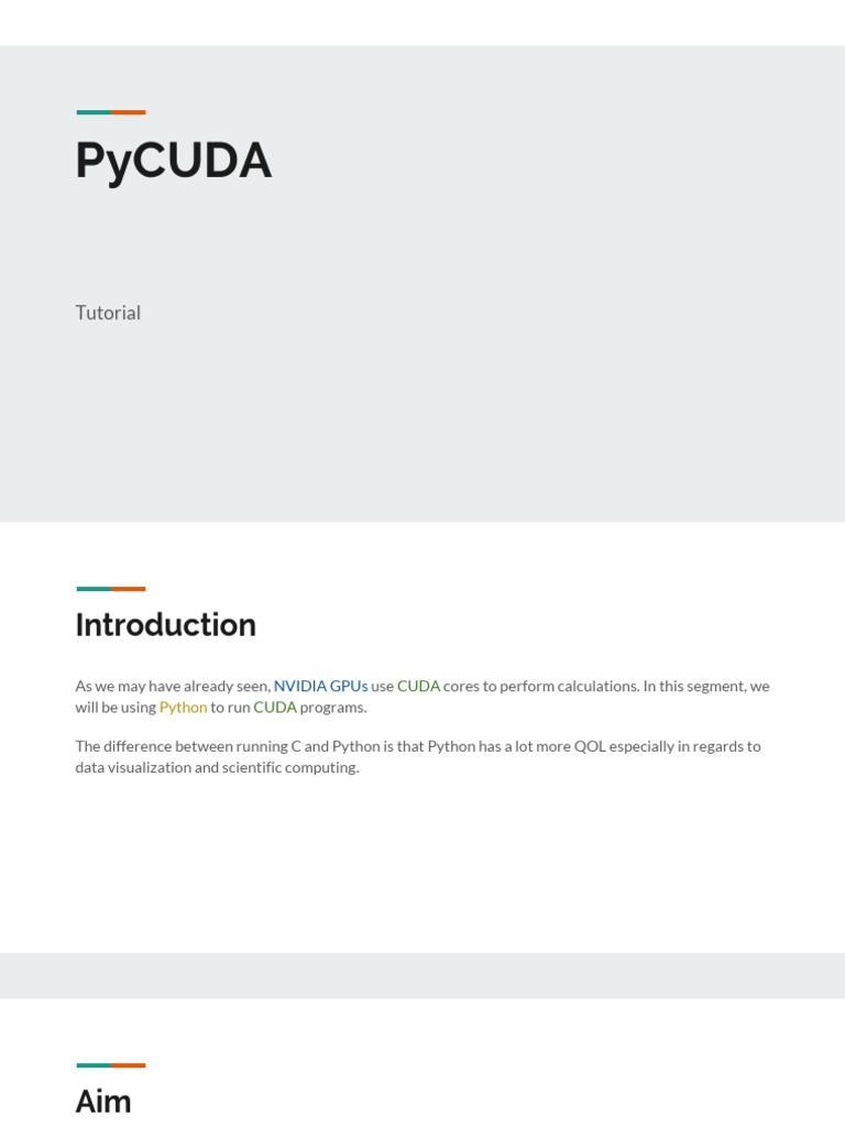 PyCUDA AH PDF | PDF | Parallel Computing | Graphics Processing Unit