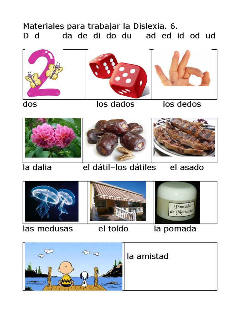 Materiales para Trabajar La Dislexia. 6. La D. | PDF | Mosca | Naturaleza