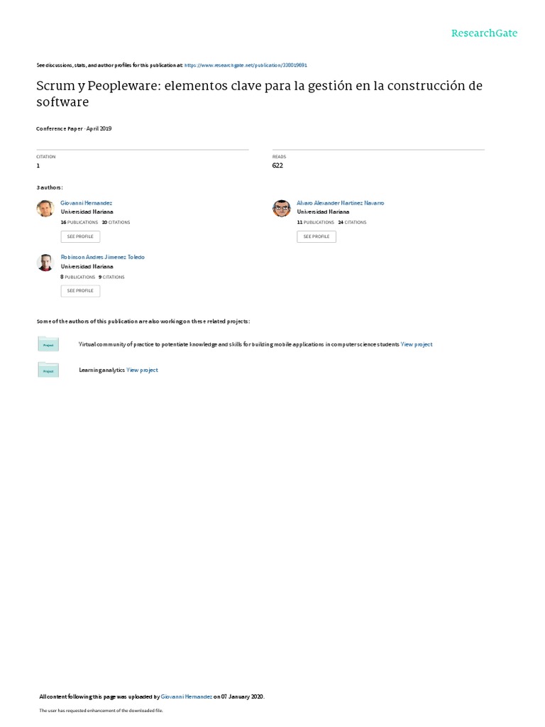 Scrum y Peopleware | PDF | Caso de estudio | Software