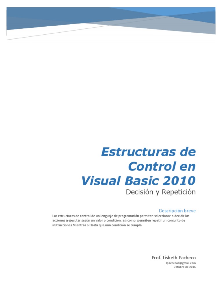 Estructuras de Control Decisión y Repetición | PDF | Flujo de control ...