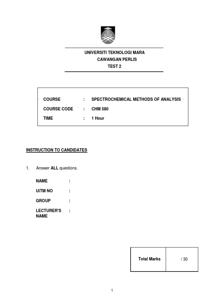 Sample Question & Answer Scheme For Chapter 5 and 7 | PDF | Infrared ...