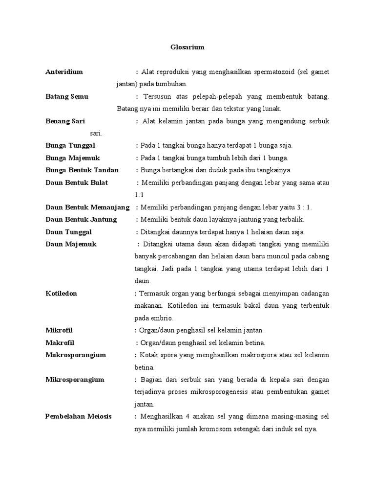 Tambahan (Glosarium+dapus) | PDF