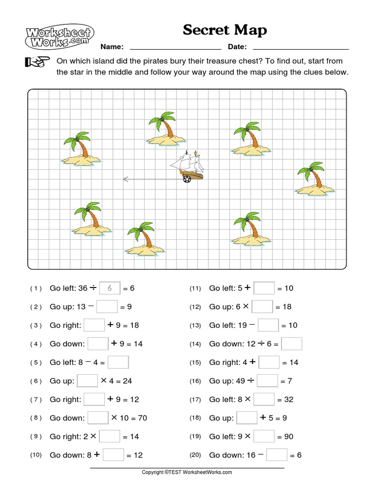 WorksheetWorks SecretMap 2 | PDF | Treasure | Piracy