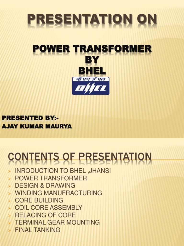 BHEL Power Transformer Overview | PDF | Transformer | Electromagnetism