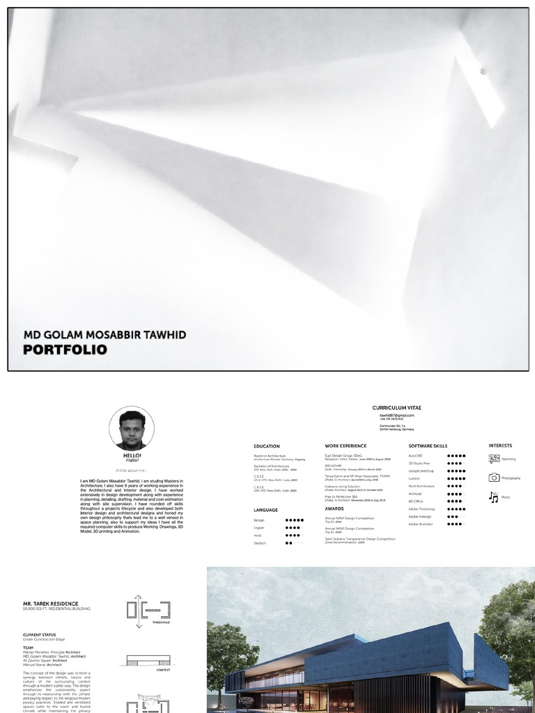 MD Golam Mosabbir Tawhid Portfolio | PDF | Framing (Construction) | Economic Sectors