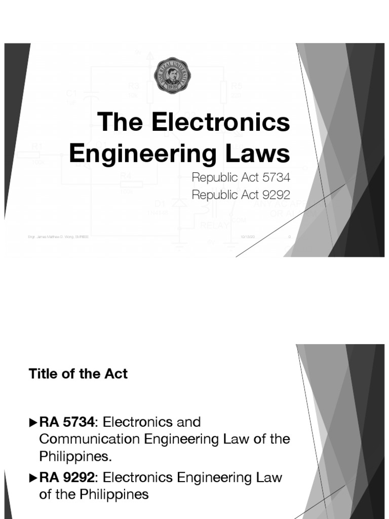 ECE Laws Intro | PDF | Engineer | Licensure