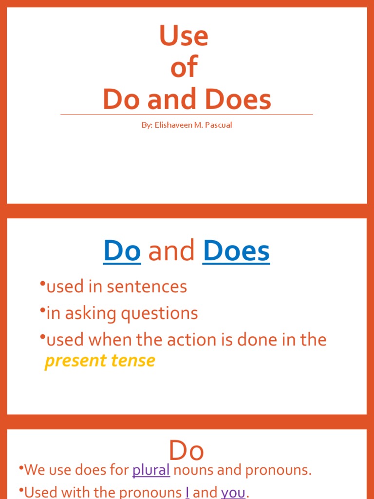 Use of Do and Does | PDF