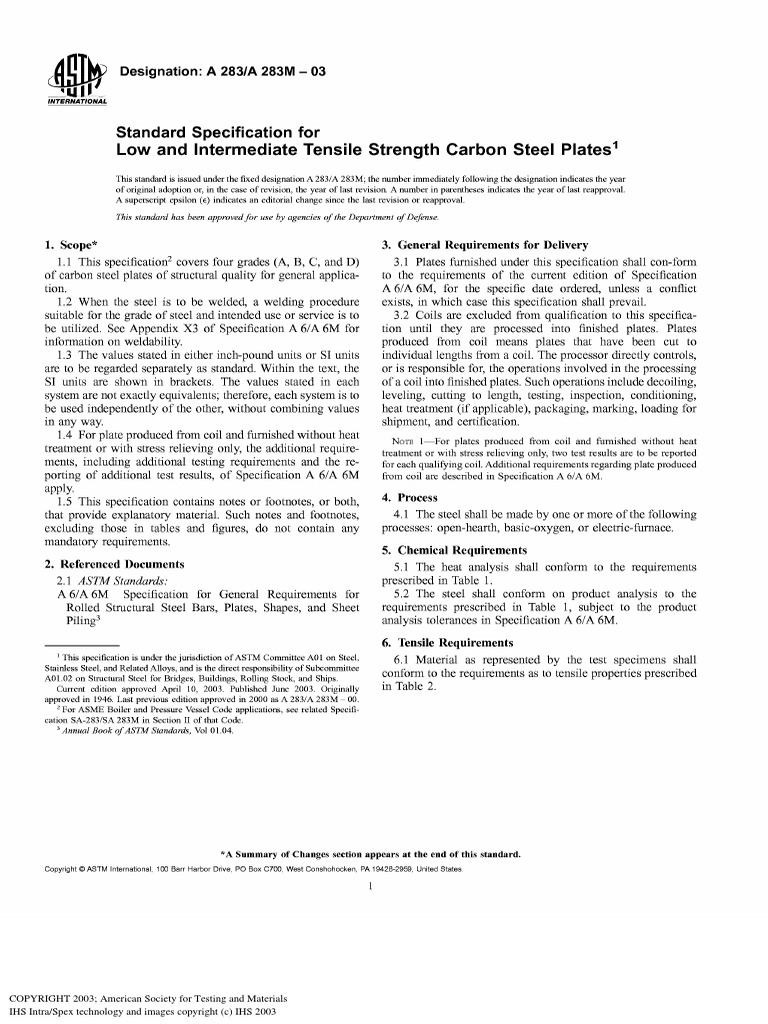 Astm A283 PDF | PDF
