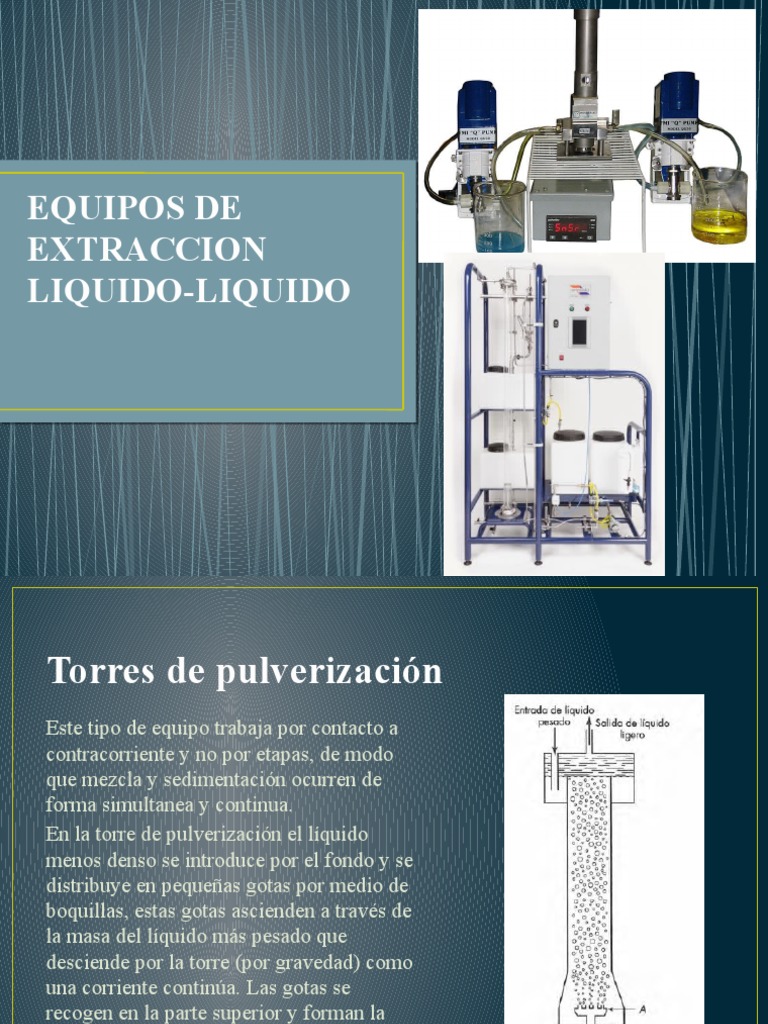Equipos para Extracción Líquido-Líquido | PDF | Destilación | Ciencias ...
