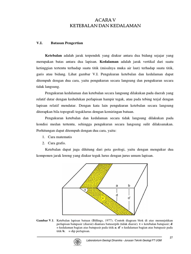 Acara V Kedalaman Dan Ketebalan | PDF
