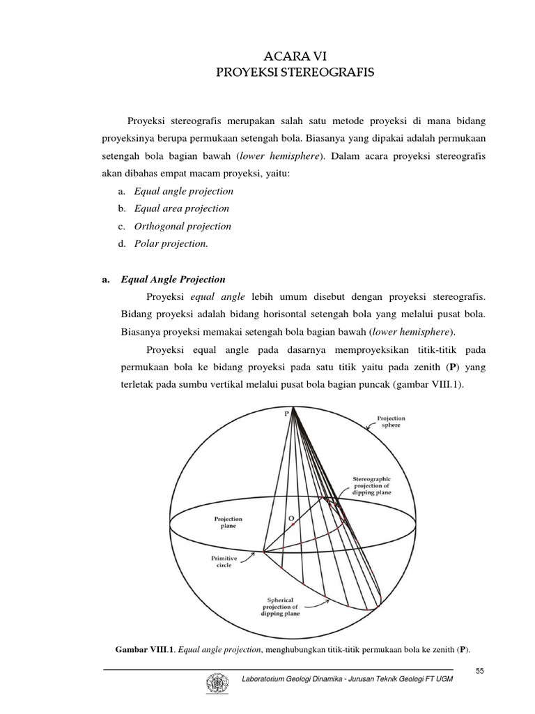 Proyeksi Stereografis dalam Geologi | PDF