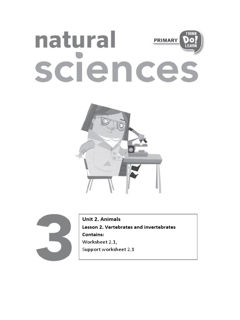 Unit 2. Animals: Lesson 2. Vertebrates and Invertebrates Contains | PDF ...