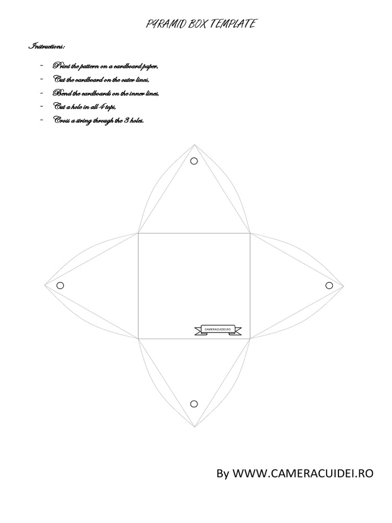 Printable Pyramid Box Template Guide | PDF