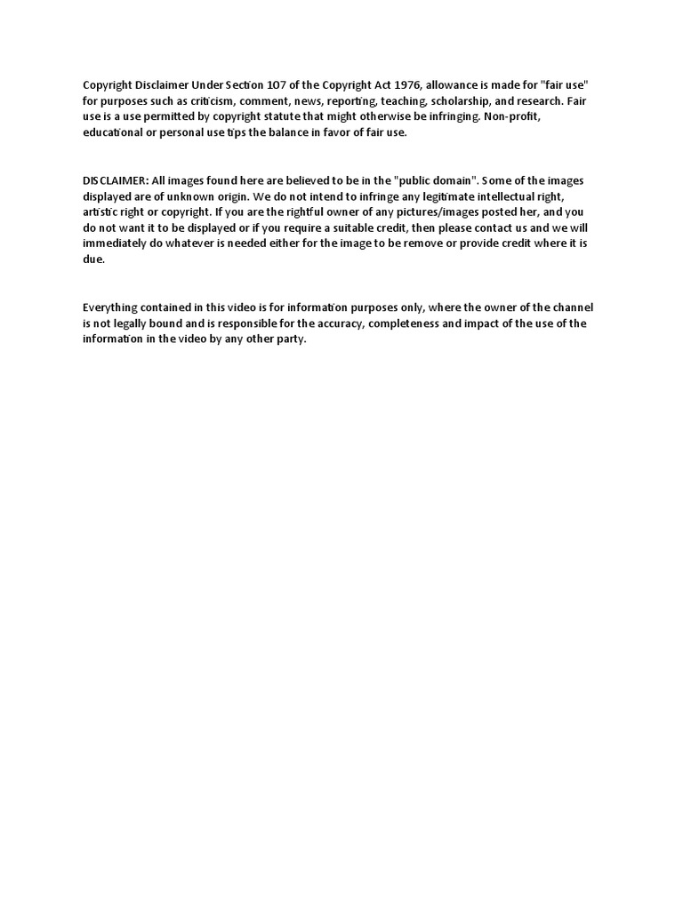 Copyright Disclaimer: Fair Use Section 107 | PDF