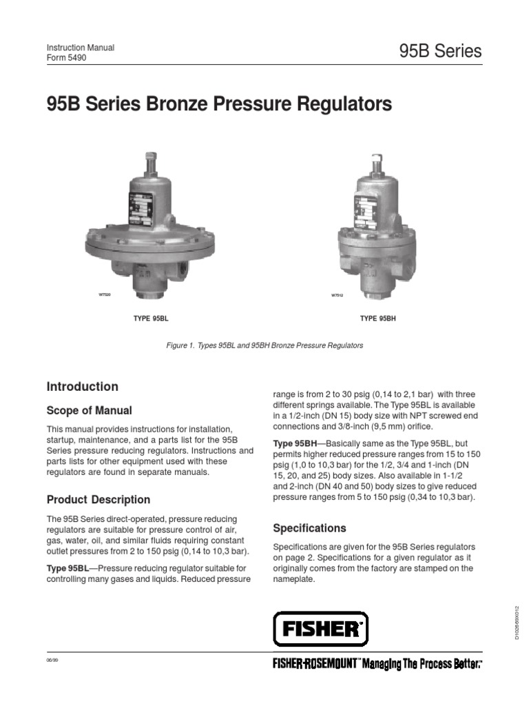 Fisher 1 WCC MR95L Pressure Regulator, 58% OFF