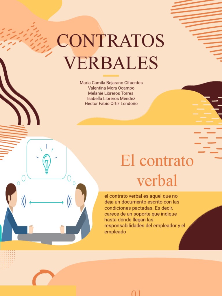 Contrato Verbal de Trabajo | PDF