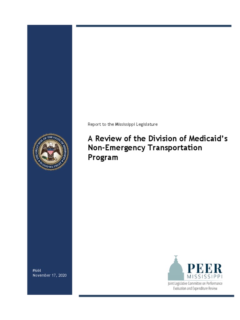 A Review of The Division of Medicaid's Non-Emergency Transportation ...
