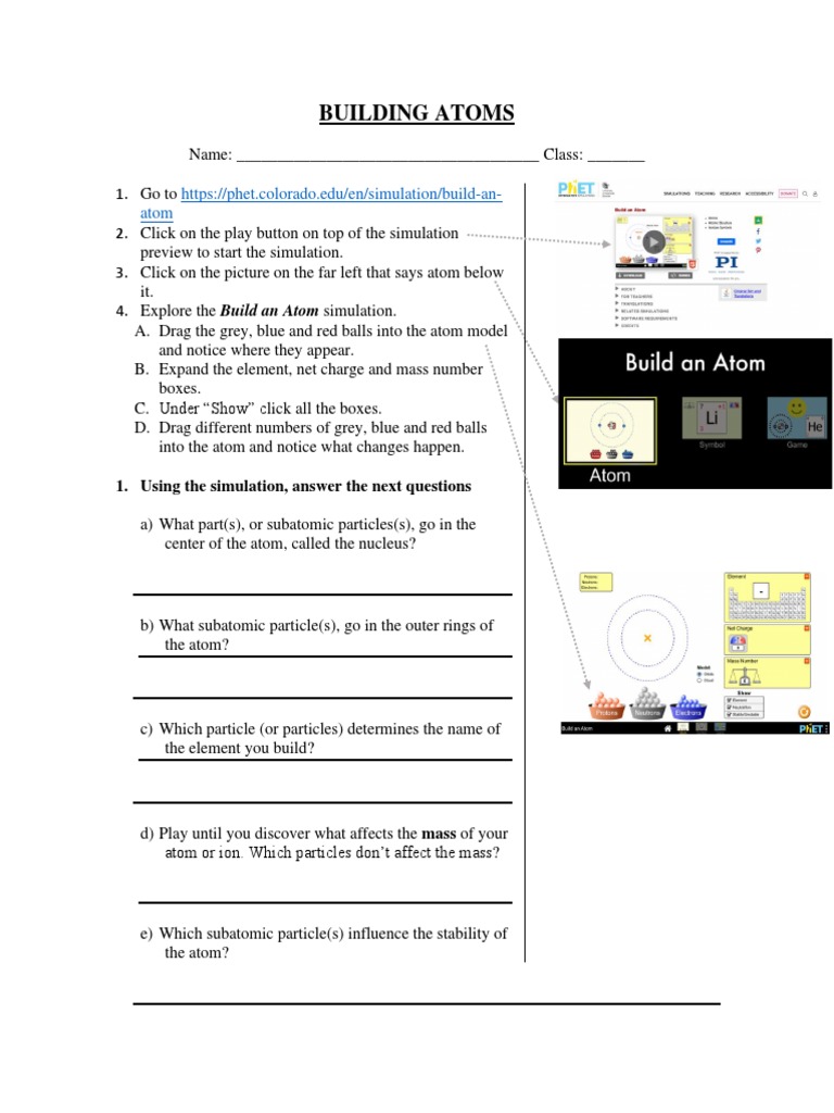 Exploring Subatomic Particles and Building Atoms Through Interactive ...
