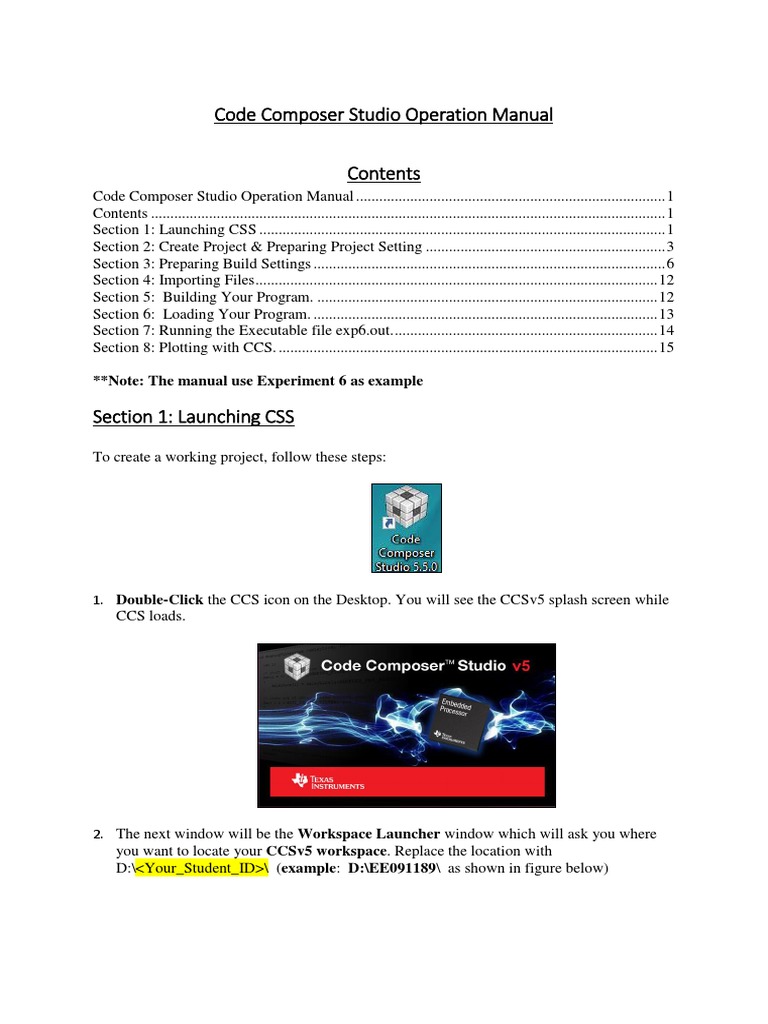 Code Composer Studio Operation Manual | PDF | Compiler | Computer File