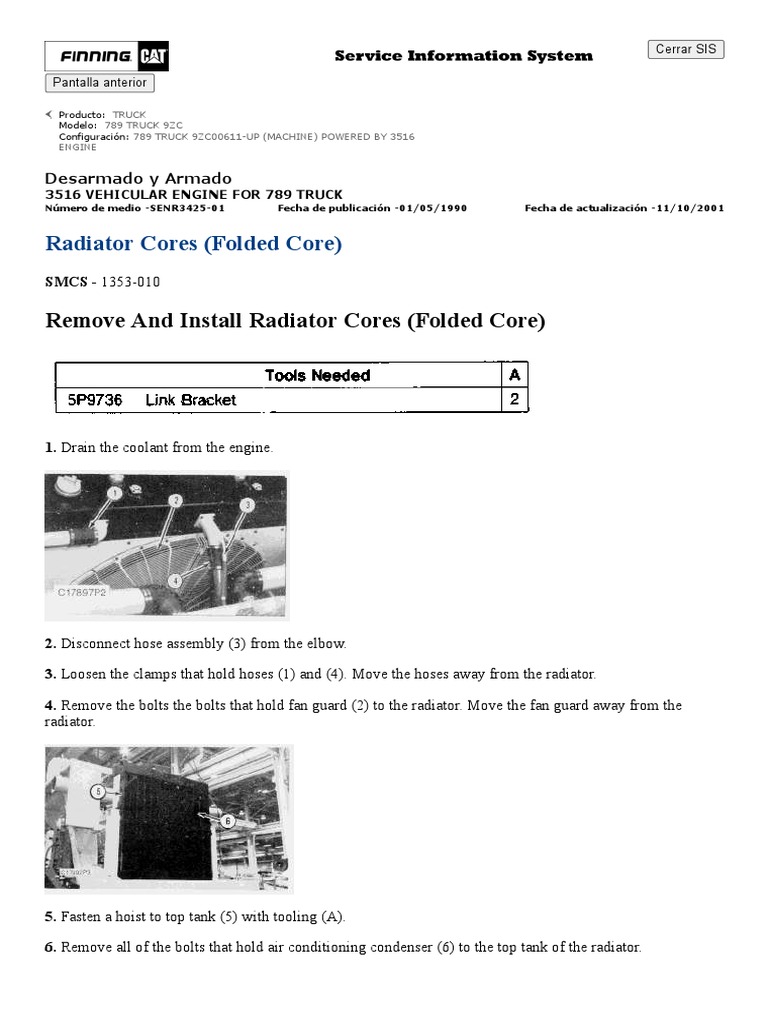 Remove and Install Radiator Cores (Folded Core) | PDF