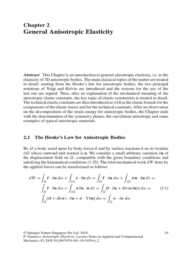 General Anisotropic Elasticity: Abstract This Chapter Is An ...