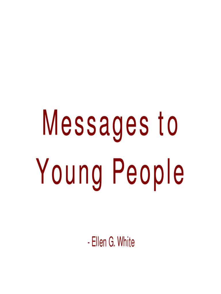Messages To Young People | PDF | Jesus | God