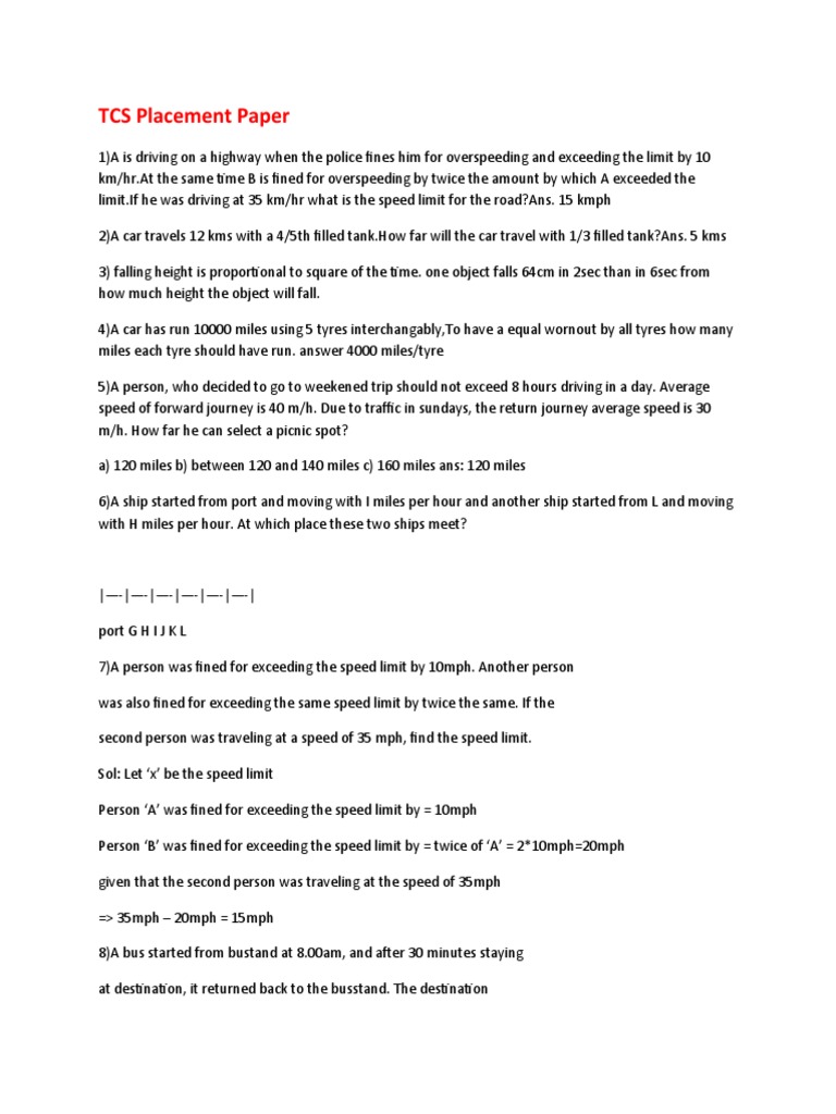 (WWW - Entrance-Exam - Net) - TCS Placement Sample Paper 3 | PDF