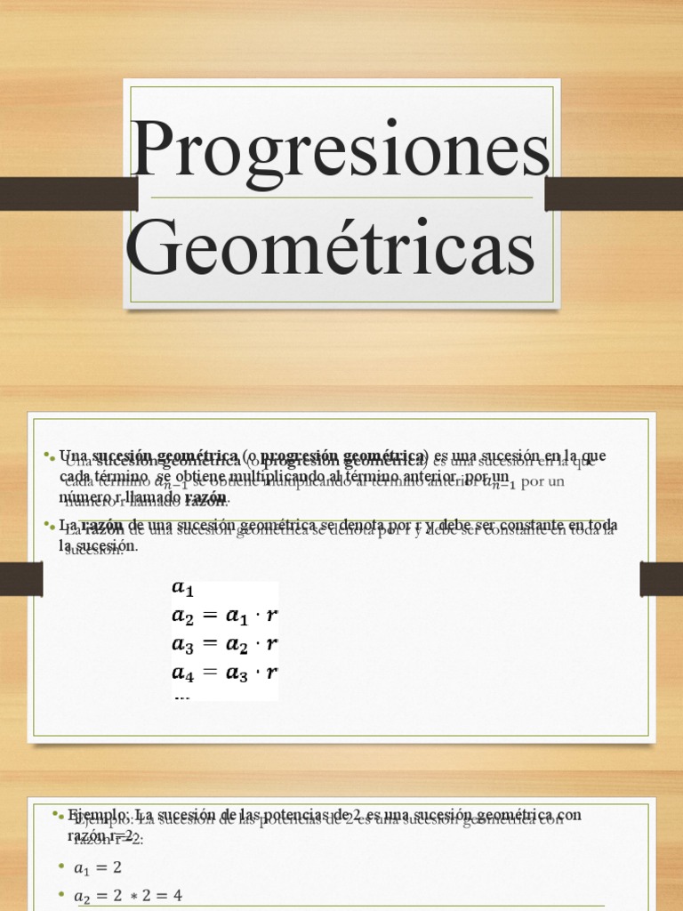 Progresiones Geométricas | PDF | Secuencia | Análisis matemático