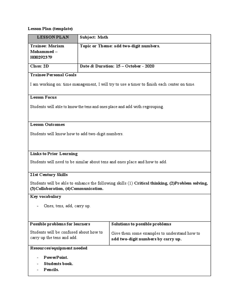 Able To Know The Tens and Ones Place and | PDF | Lesson Plan ...