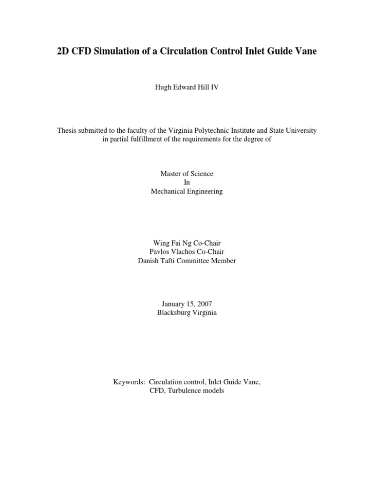 Thesis Hugh Hill Etd Draft3 | PDF | Turbine | Computational Fluid Dynamics