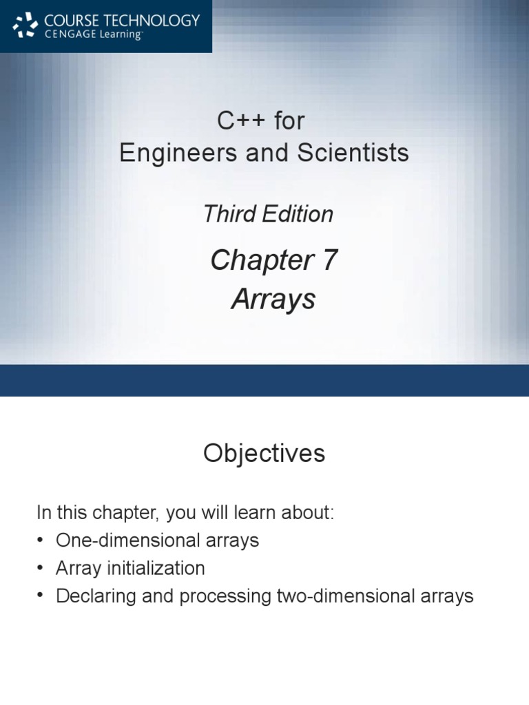 C For Engineers And Scientists Arrays Pdf Array Data Structure Variable Computer Science
