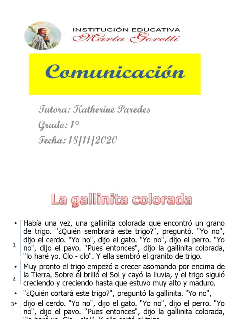 Lectura La Gallina Colorada | PDF