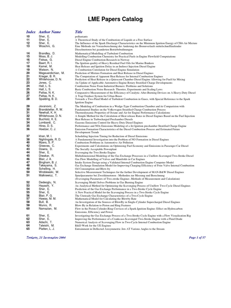 Papers | PDF | Internal Combustion Engine | Diesel Engine