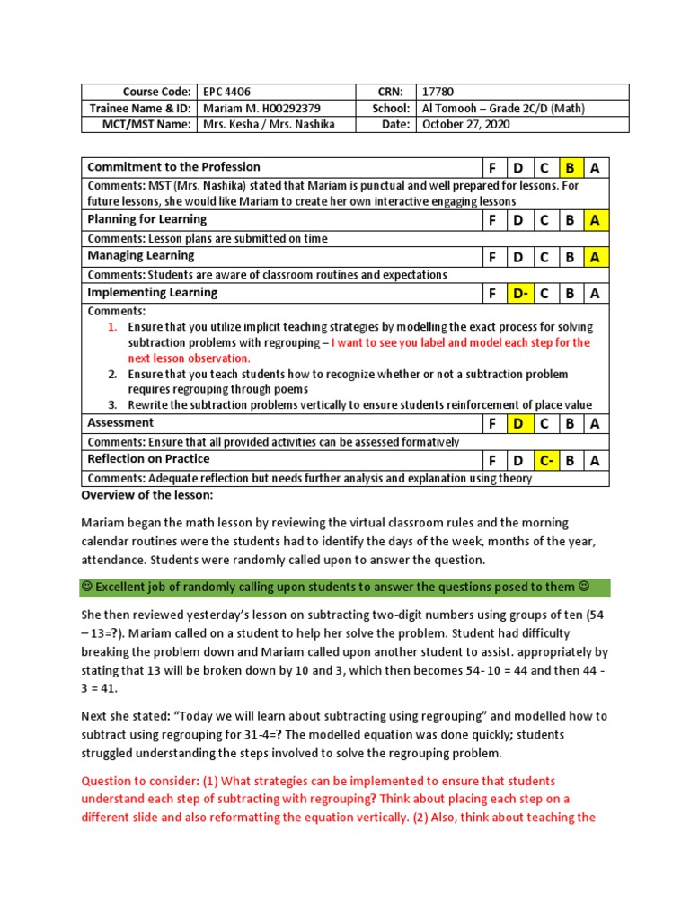 3 - EPC 4406 - Mariam M - H00292379 | Download Free PDF | Learning | Behavior Modification