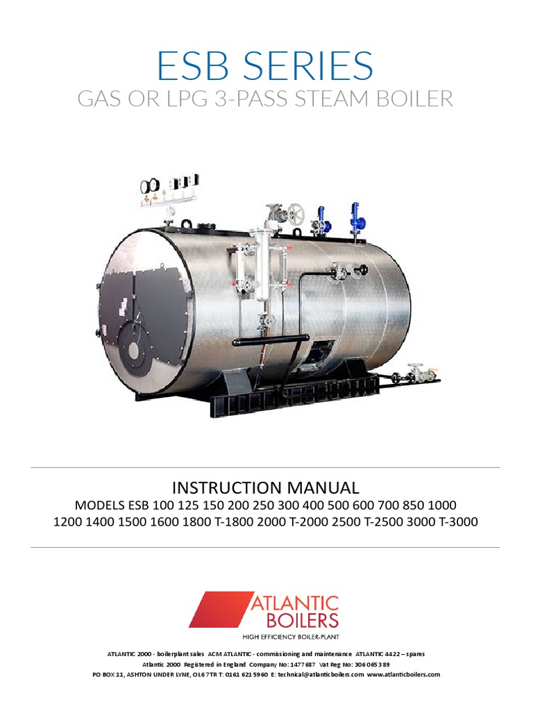 ESB Series LPG Steam Boiler Manual | PDF | Boiler | Valve