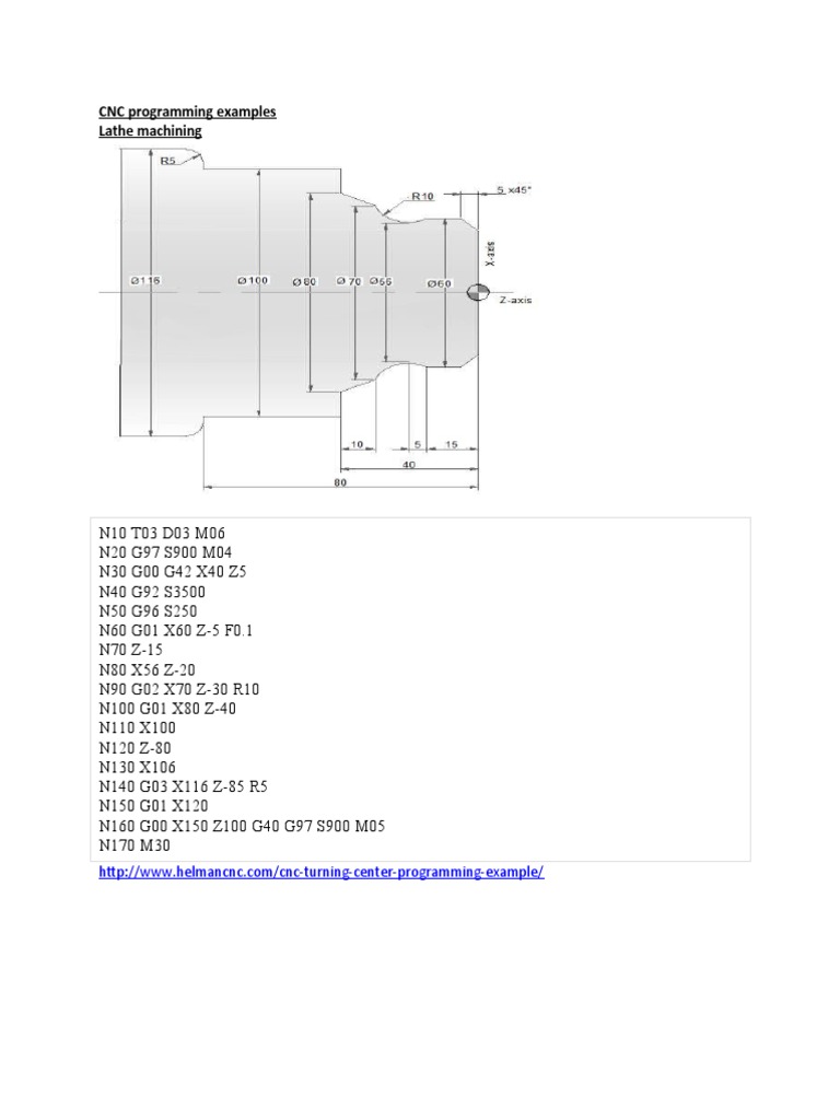 CNC Programming Examples | PDF