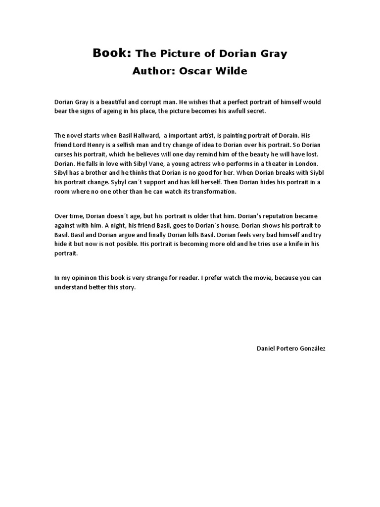 Dorian Gray: Beauty and Corruption | PDF