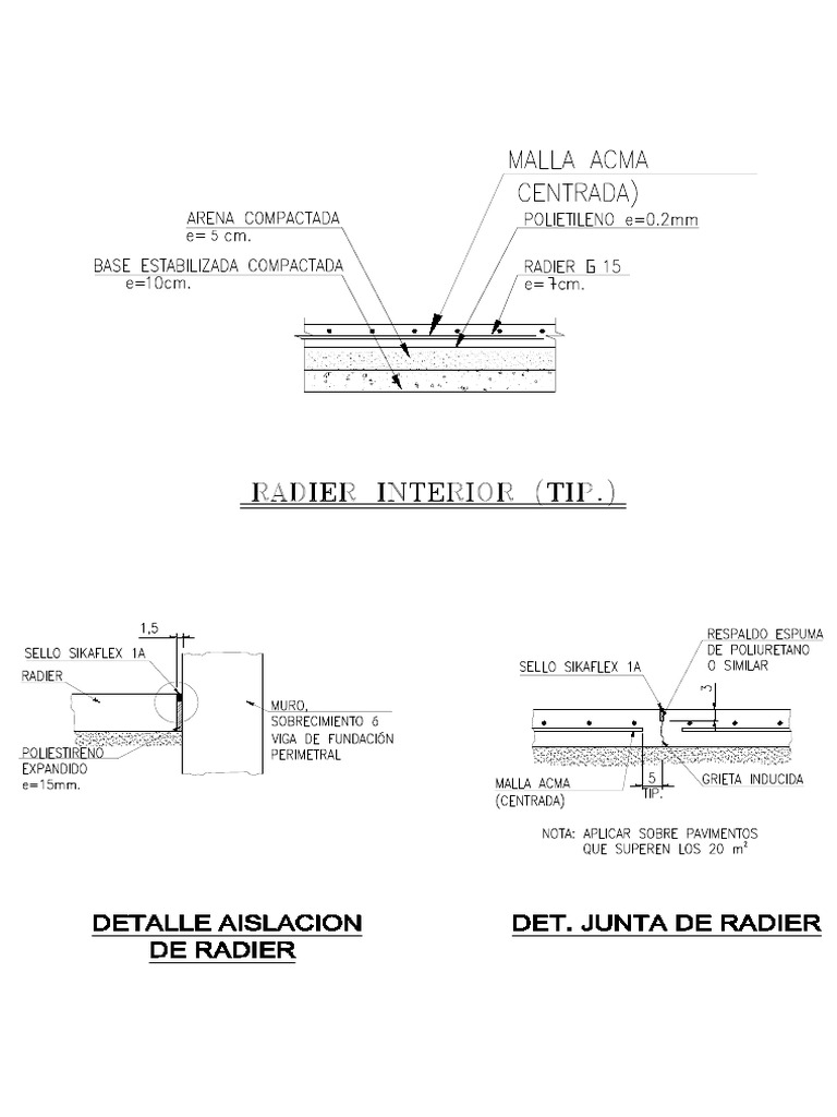 Detalle Radier PDF | PDF