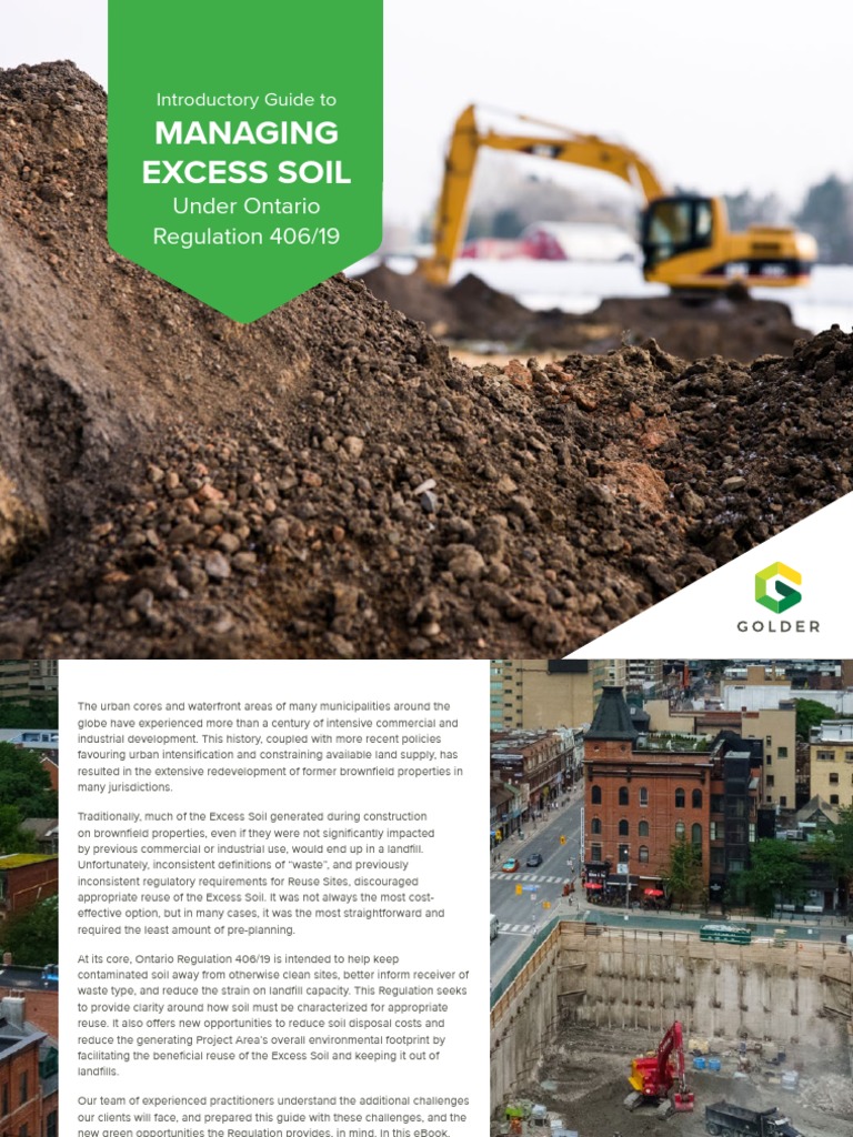Managing Excess Soil: Under Ontario Regulation 406/19 | PDF | Reuse ...