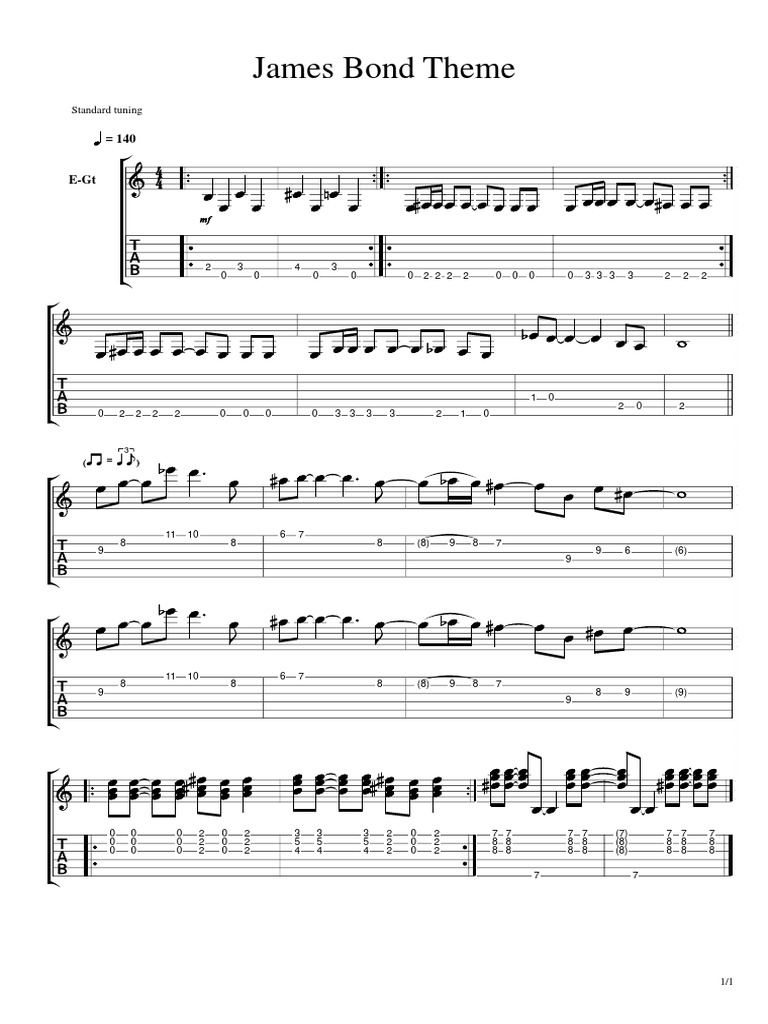 James Bond Theme Full PDF | PDF
