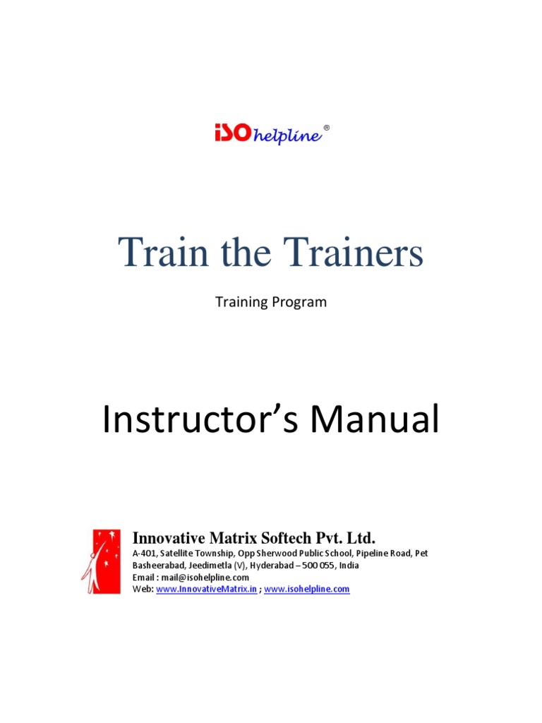 Train The Trainers Instruction Manual | PDF